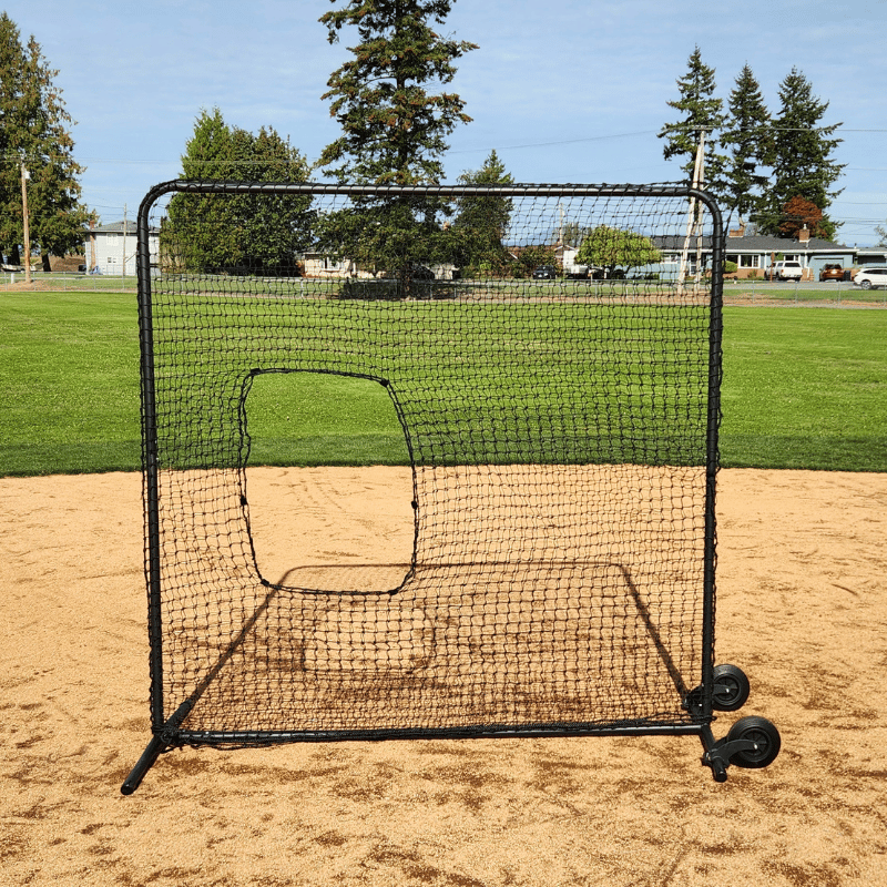 Softball Protective Screen & Wheel Kit (#36 Net) | Hey Bata